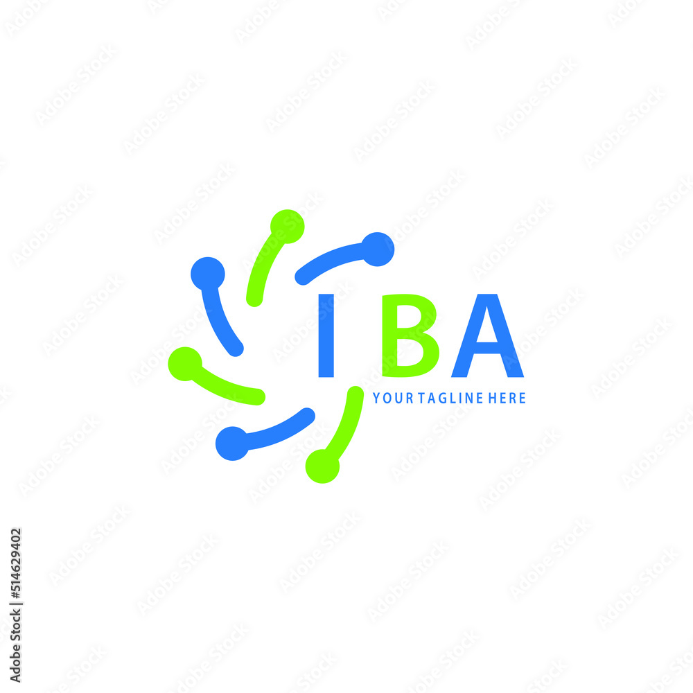 IBA logo design initial creative letter logo. IBA unique letter logo ...