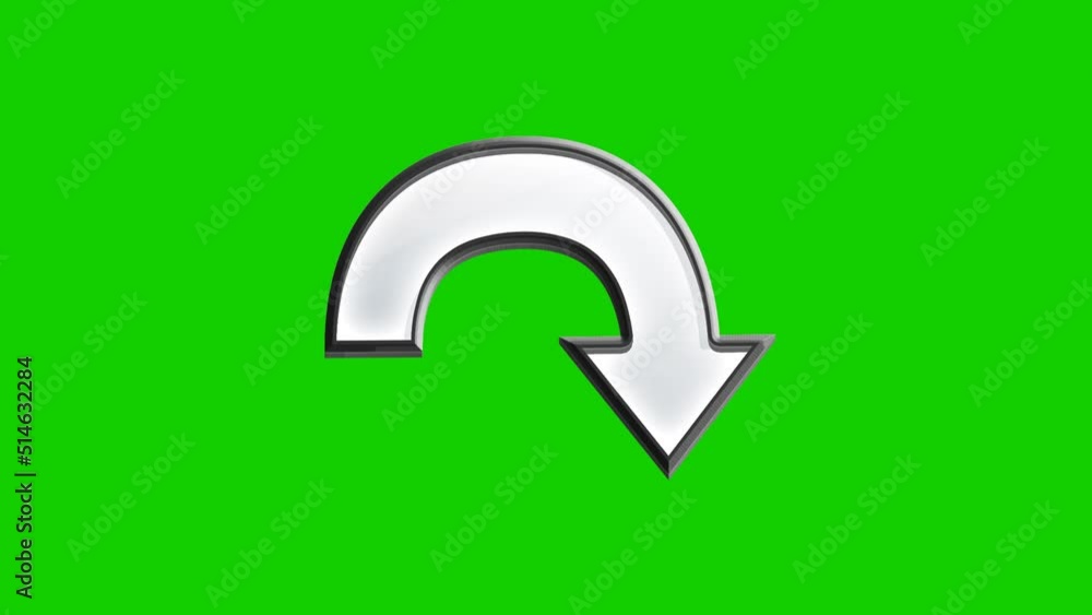 Arrow animation on a green background. Arrow with alpha channel. Key ...