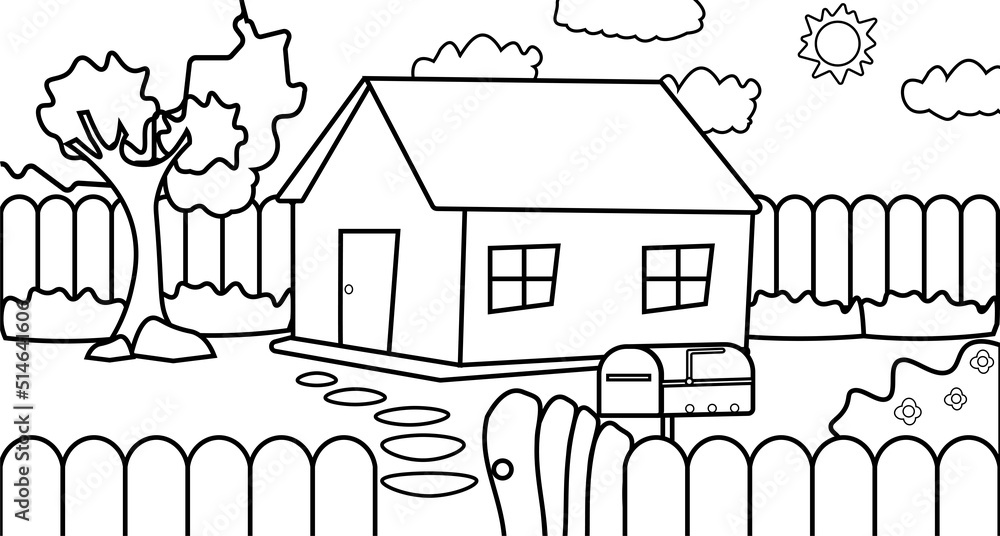 vector illustration for coloring book for any design and education. set ...