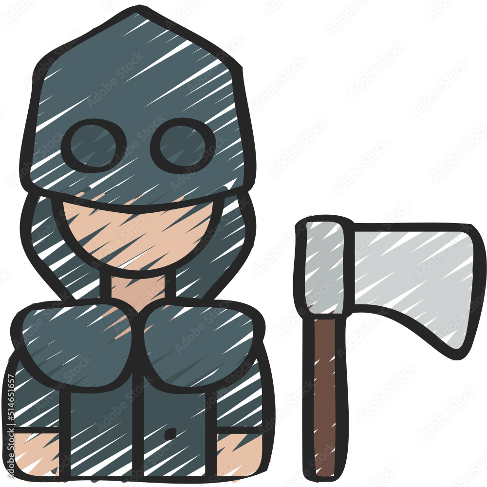 Medieval Executioner Icon Stock Vector | Adobe Stock