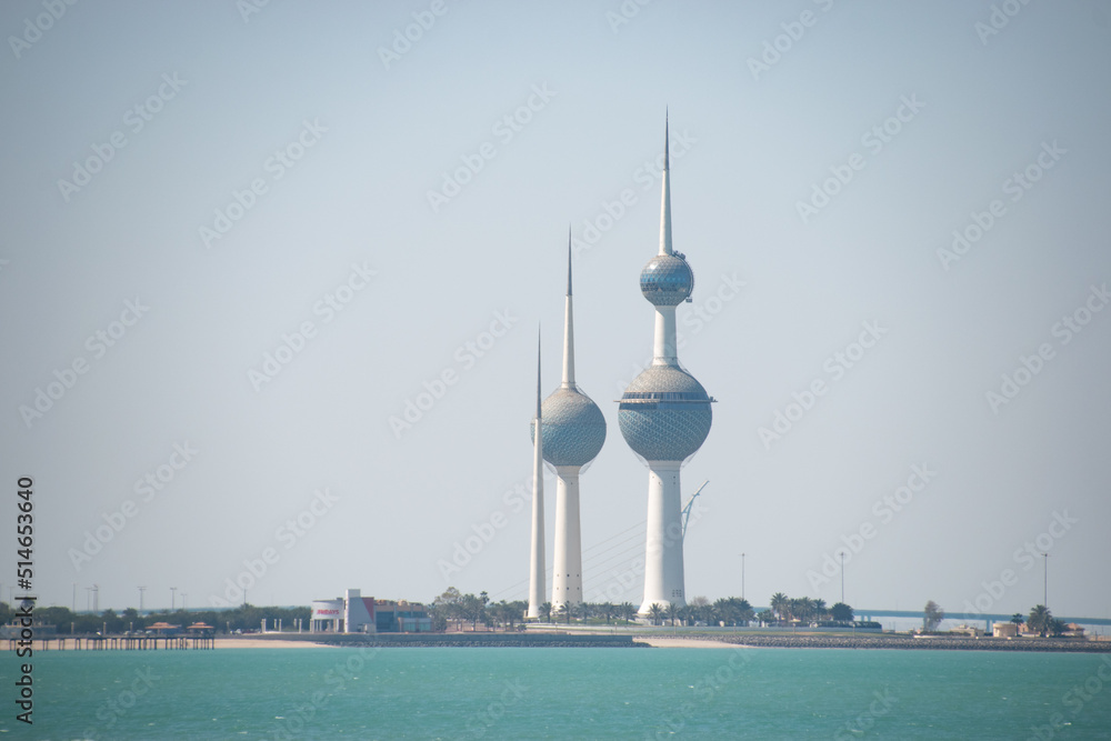 The Kuwait Towers are a group of three thin towers in Kuwait City ...