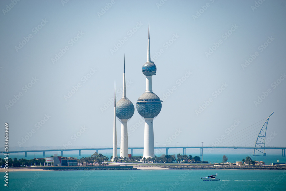 The Kuwait Towers are a group of three thin towers in Kuwait City ...