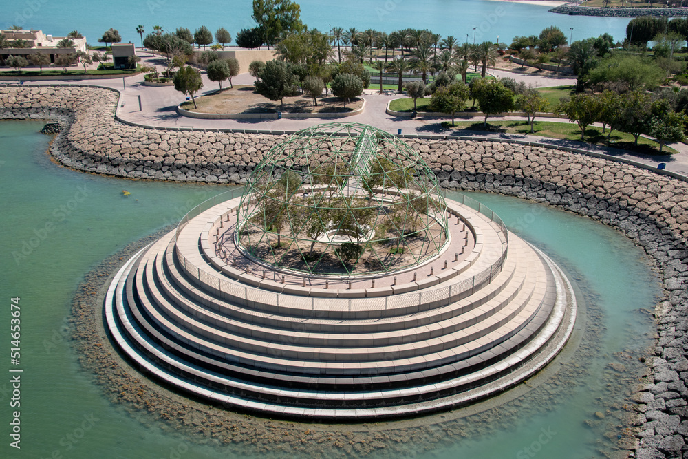 A climbing playground geodesic dome from the Green Island of Kuwait ...