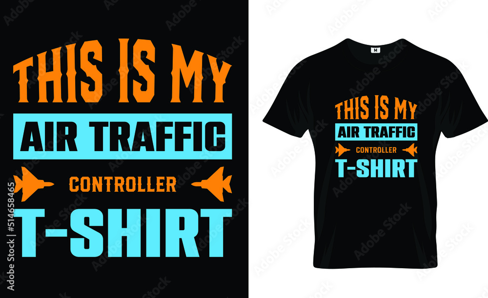 Air Traffic Controller T-shirt Design Stock Vector | Adobe Stock