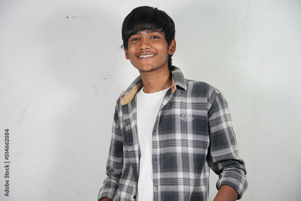 indian boy smiling image in white background Stock Photo | Adobe Stock
