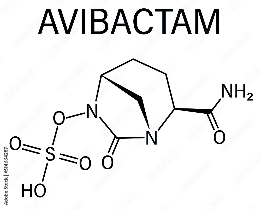 Póster Skeletal formula of Avibactam drug molecule – Cuadro para Pared ...
