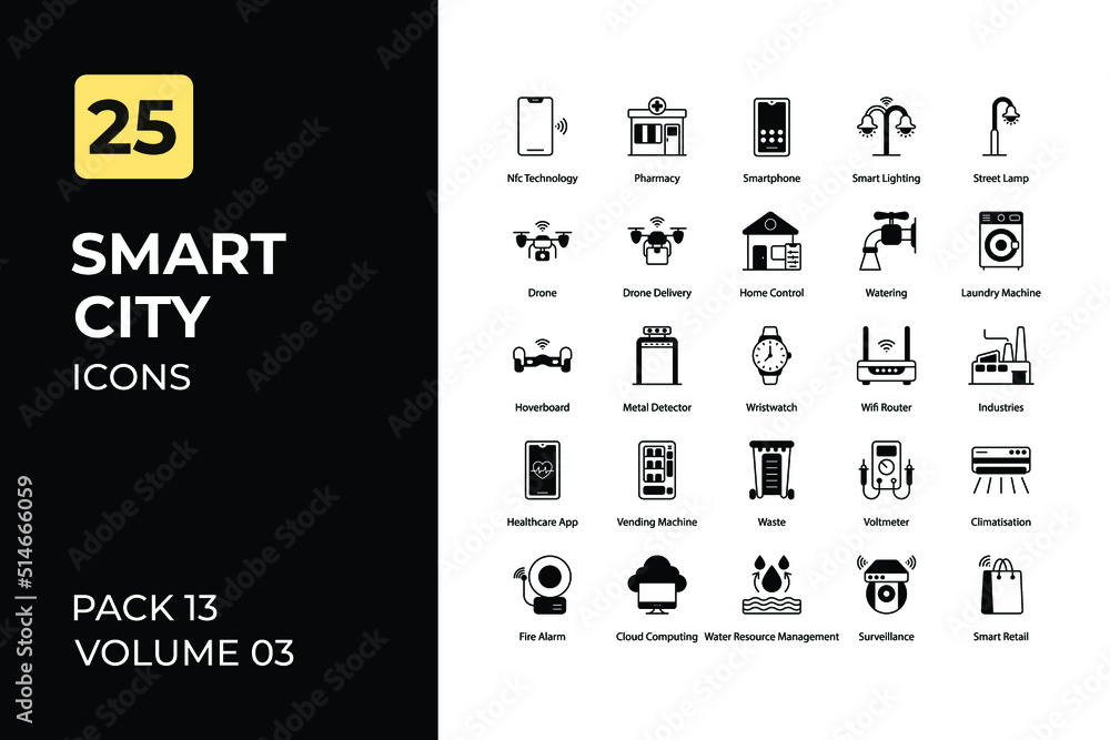 Smart City Icons Collection. Set contains such Icons as Solar Energy ...