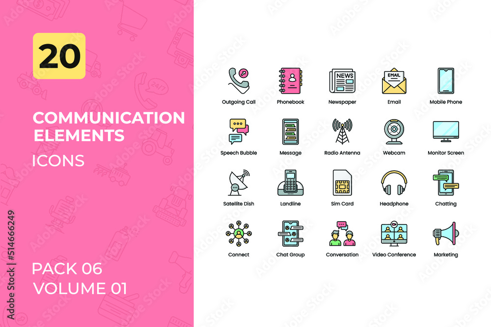 Communication icons Collection. Set contains such Icons as Outgoing ...