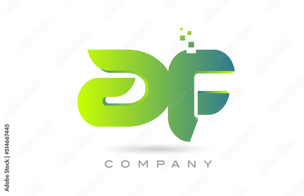 joined AF alphabet letter logo icon combination design with dots and ...