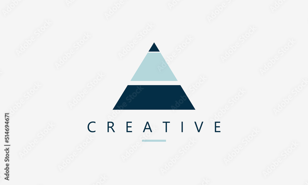 Simple triangle logo design template for business identity. Stock ...