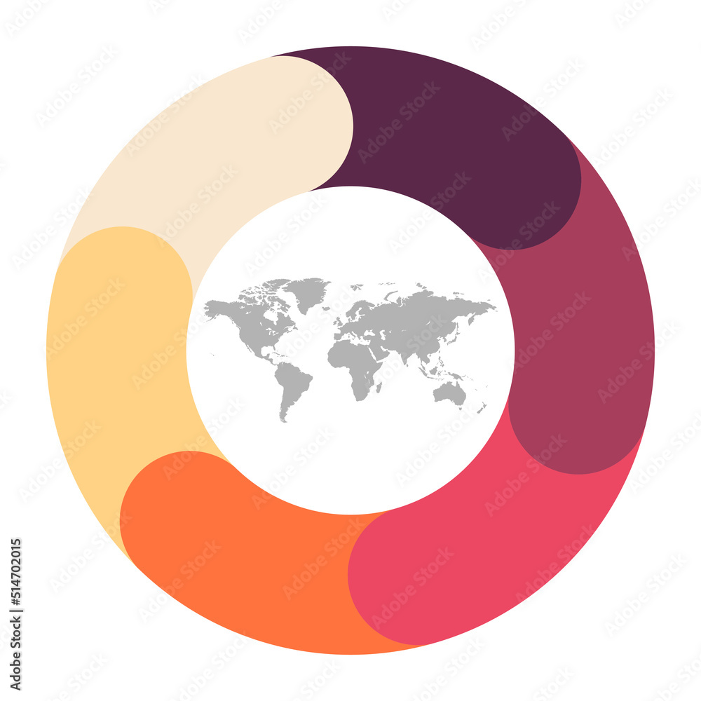 Blank circle chart and steps business data visualization timeline ...