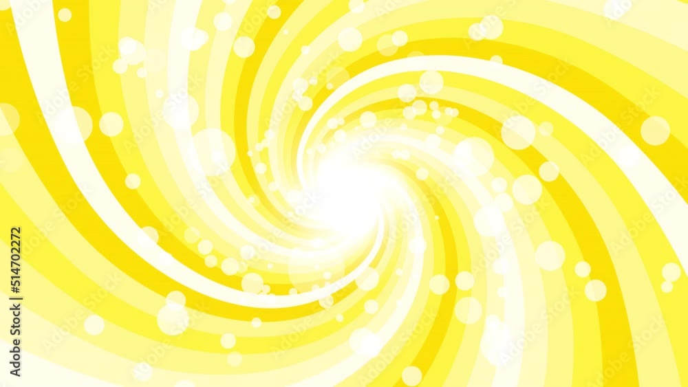 Yellow radial lines spin around the center of a 4K background with ...