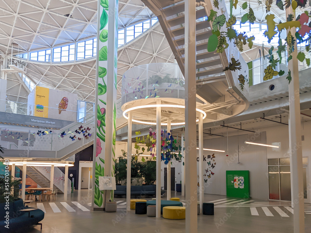 Mountain View, California, USA - March 24, 2022: The interior view of ...
