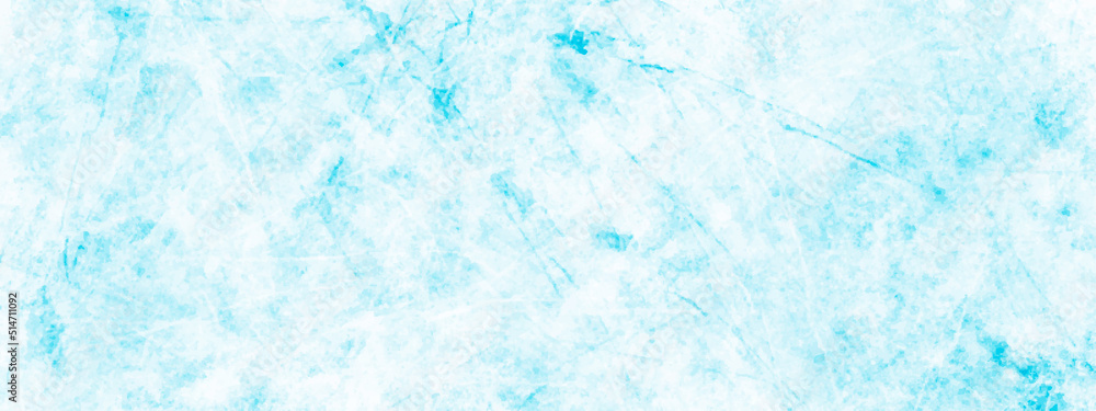 Blue and white color frozen ice surface background. White and blue ...