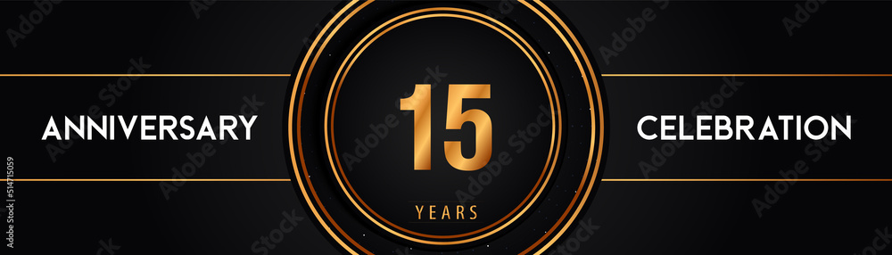 15 Years Anniversary Celebration Template Design Vector. Premium Design ...