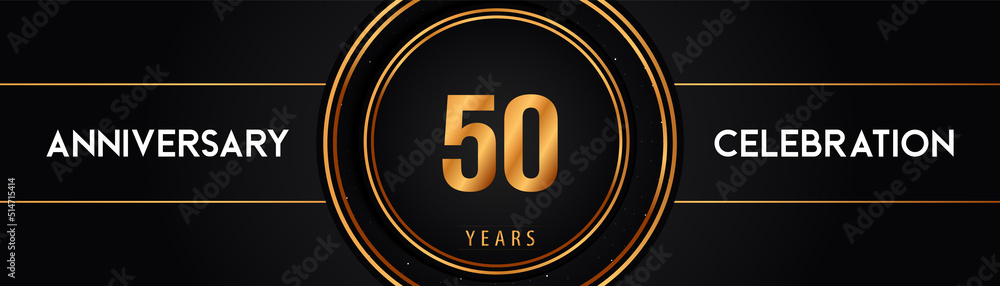 50 Years Anniversary Celebration Template Design Vector. Premium Design ...