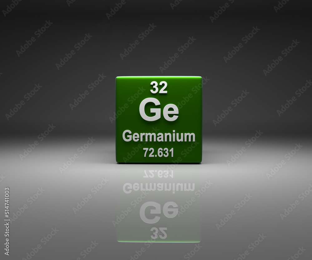 Cube with Germanium number 32 periodic table Stock Illustration | Adobe ...