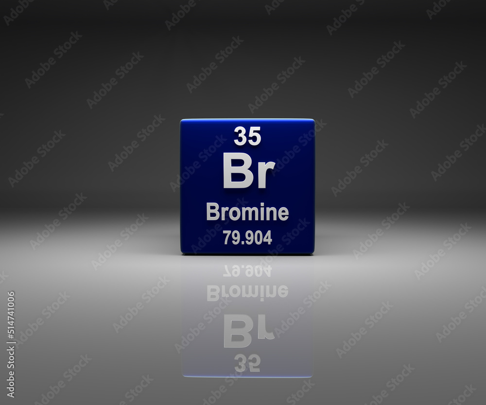 Poster Cube with Bromine number 35 periodic table – Wall Art | UkPosters