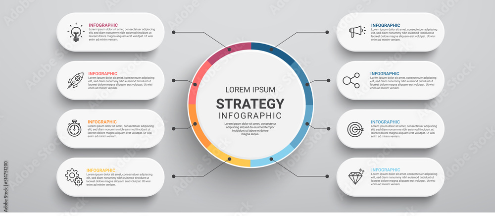 Steps business data visualization timeline process infographic template ...