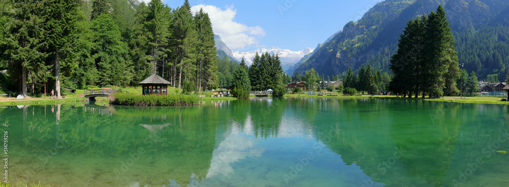 lago gover di gressoney italia, gover lake of gressoney italy Stock ...