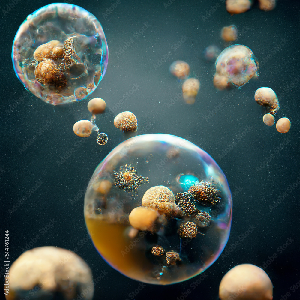 abstract living cells under the microscope Stock Illustration | Adobe Stock
