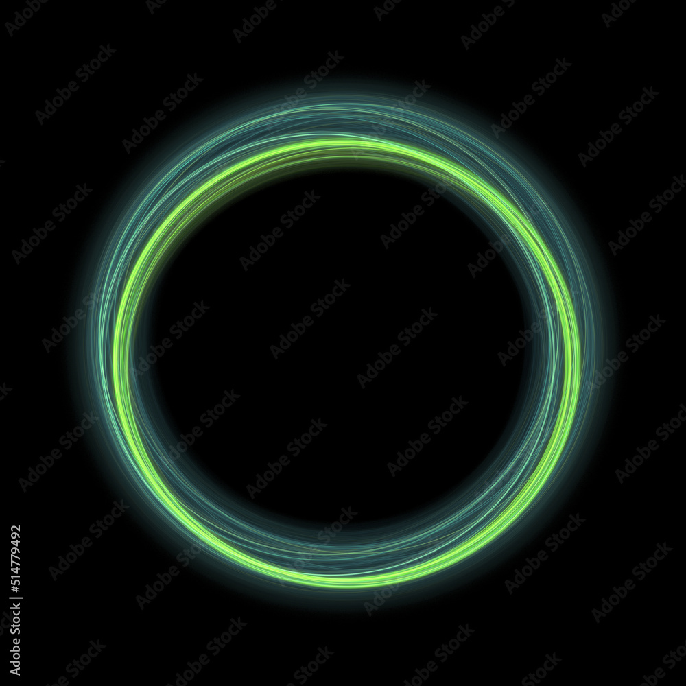 Abstract green circle ring line frame background. Use photoshop layer ...