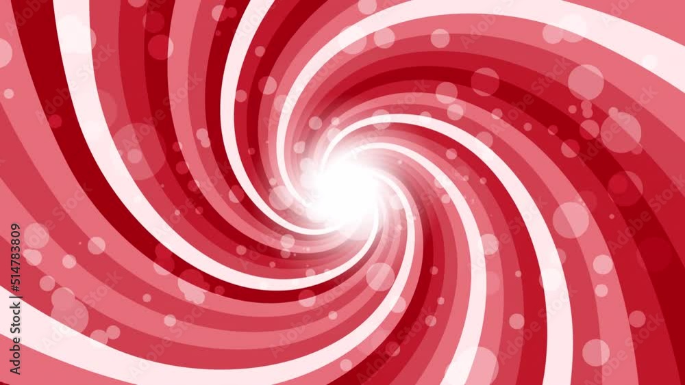 Translucent red radial lines spin around the center of a 4K background ...