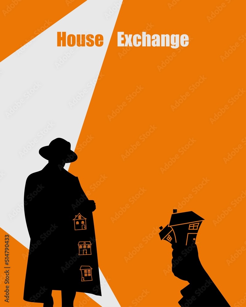 Logo or cover of a house swap book. House swap without money. Free ...