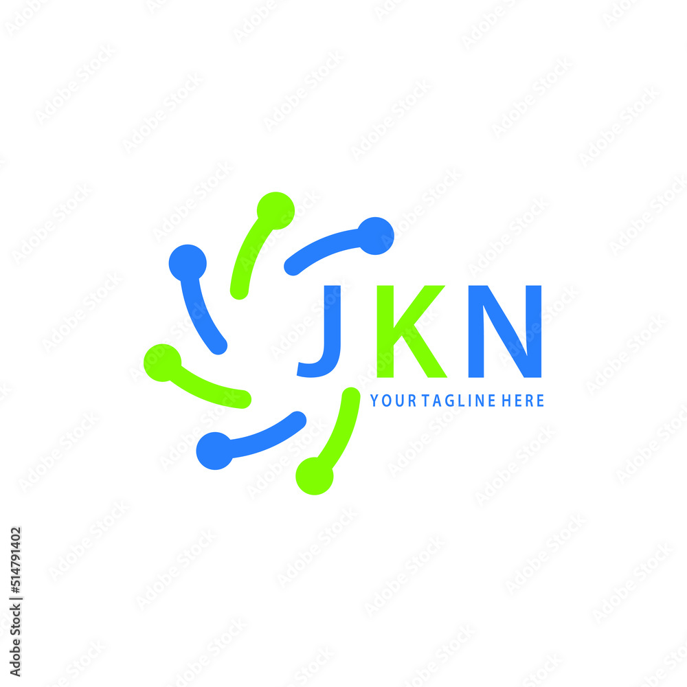 JKN logo design initial creative letter logo. JKN unique letter logo ...