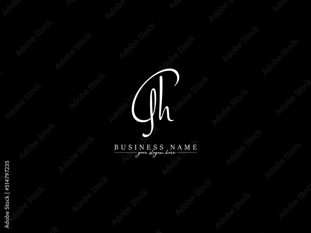 Signature GH Logo Design, Stylish Gh hg Signature Letter Logo For Any ...