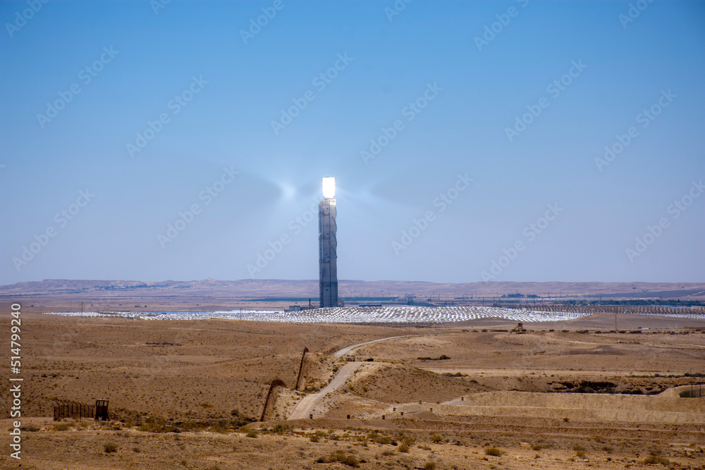 The Megalim solar power station in the Negev desert in Israel. The ...