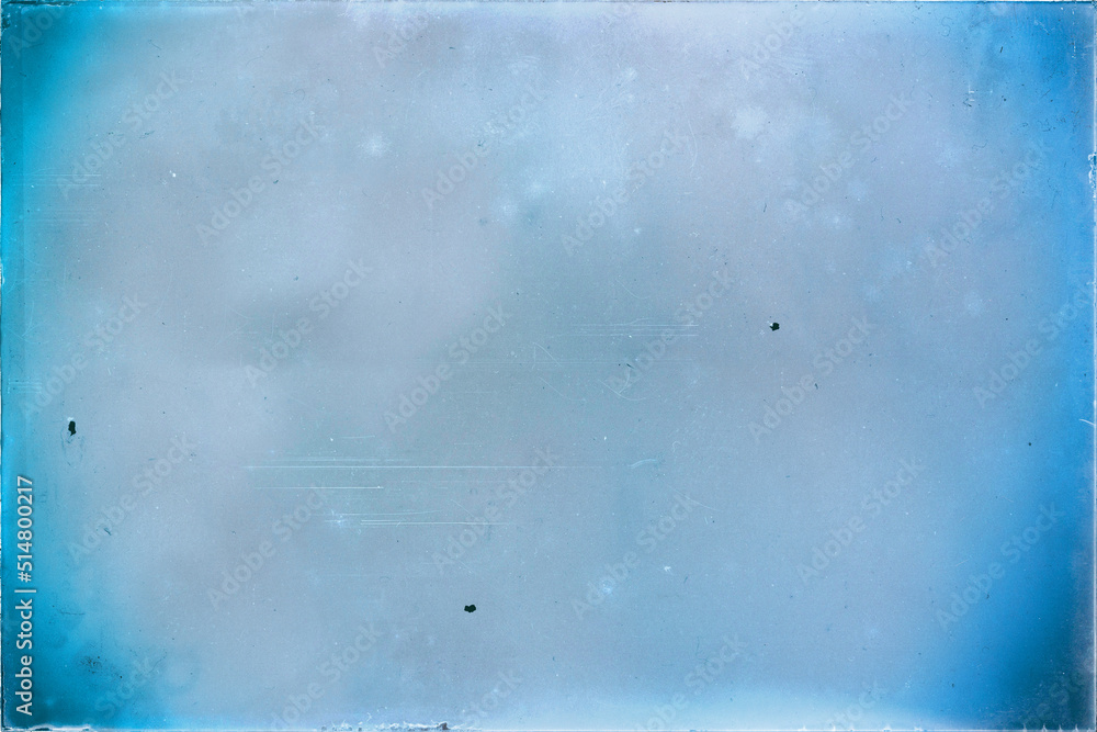 Vintage photo with film grain and scratches with wet plate technique ...