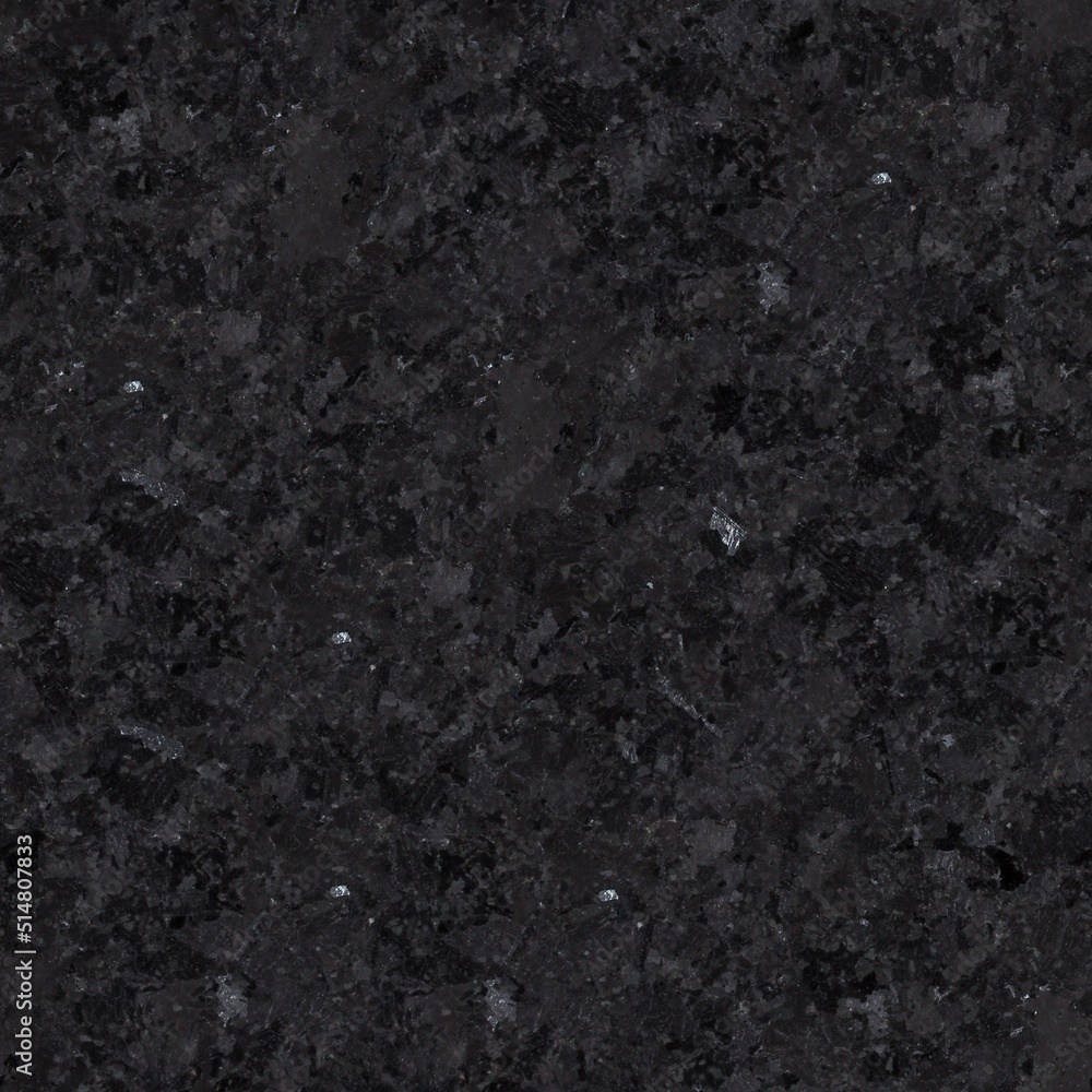 Contrast dark granite texture with shiny stones. Seamless square ...