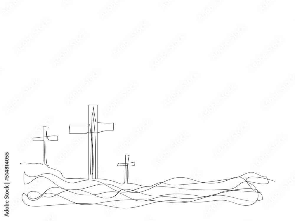 One continuous single drawn line art doodle spirituality Jesus Christ ...