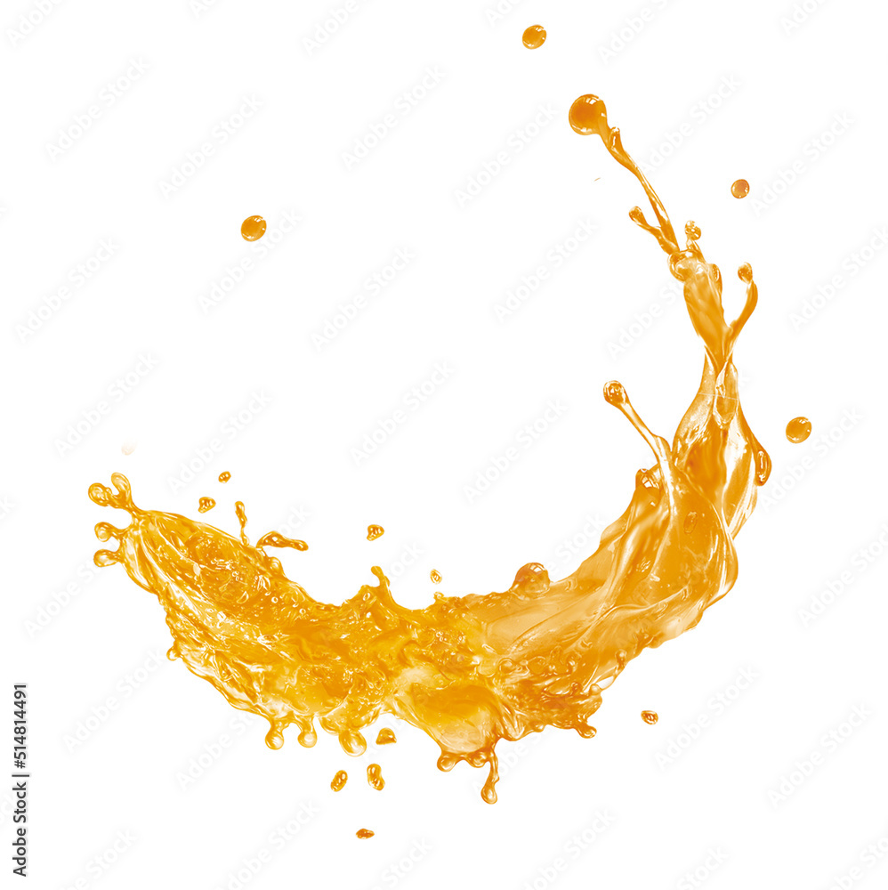 jus, orange, eau, clapoter, bouillonner, abattre, liquide, vague ...
