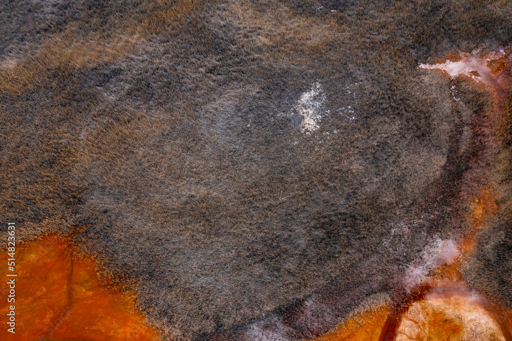 texture of a crack in ground, soil thickening drought land so long ...