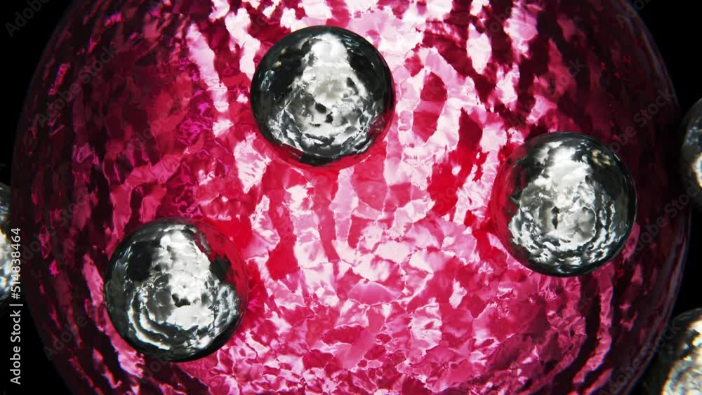 Realistic satisfying looping 3D animation of the fancy 3D texture red ...