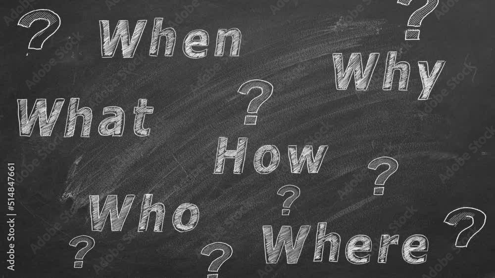 Six Most Common Questions Who What Where When Why How With