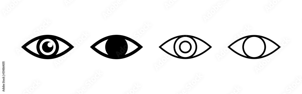 Eye icon vector. Eye sign and symbol. Look and Vision icon. Stock ...