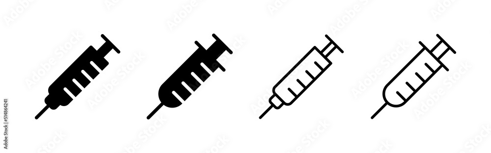Syringe icon vector. injection sign and symbol.vaccine icon Stock ...