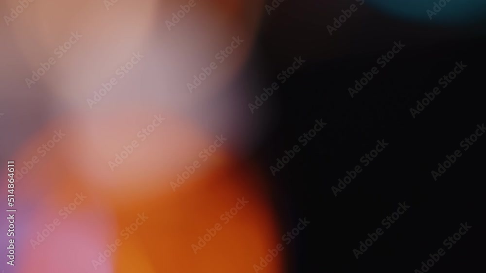 Vidéo Stock Multicolored light leaks HQ footage on black background. Lens studio flare leak ...