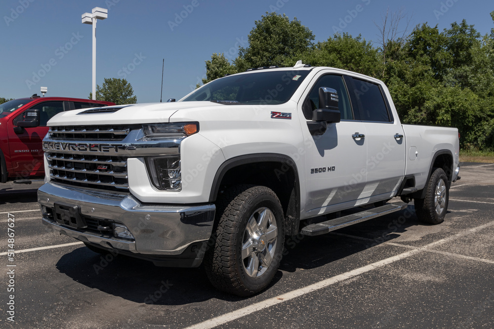 Chevrolet Silverado 2500HD display at a dealership. The Chevy Silverado ...