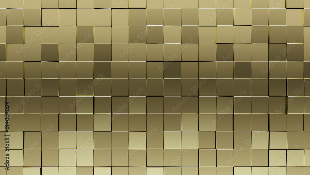 Square, Luxurious Wall background with tiles. 3D, tile Wallpaper with ...