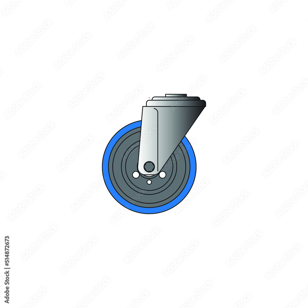 Castor Wheels / Caster Wheels Icon Vector Art Illustration. Stock ...