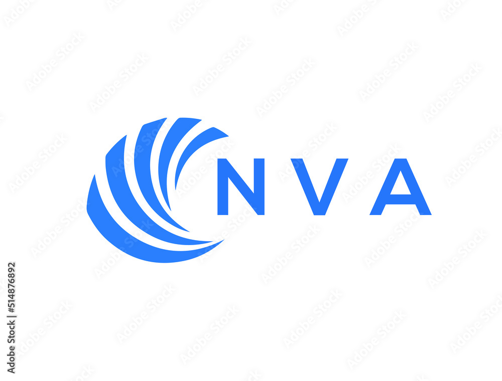 NVA Flat accounting logo design on white background. NVA creative ...