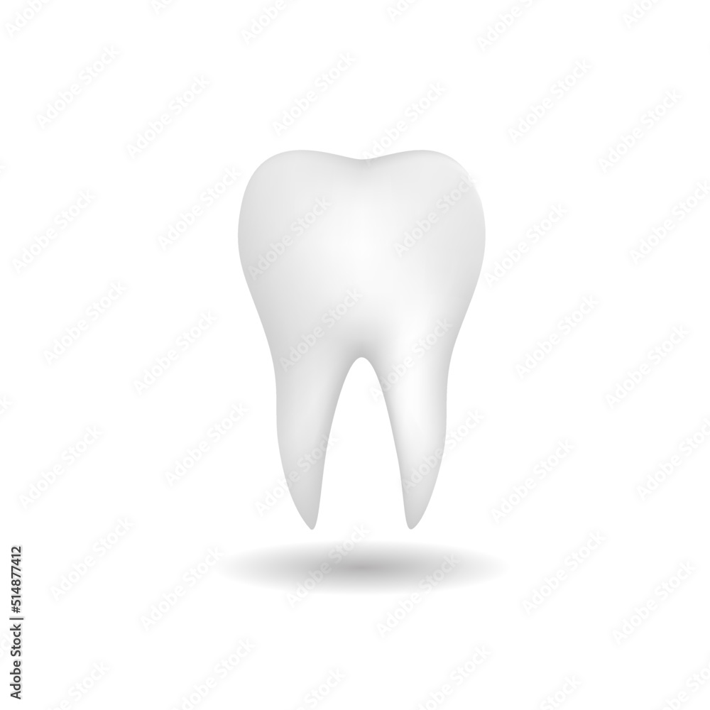 Molar tooth on white background vector illustration Stock Vector ...