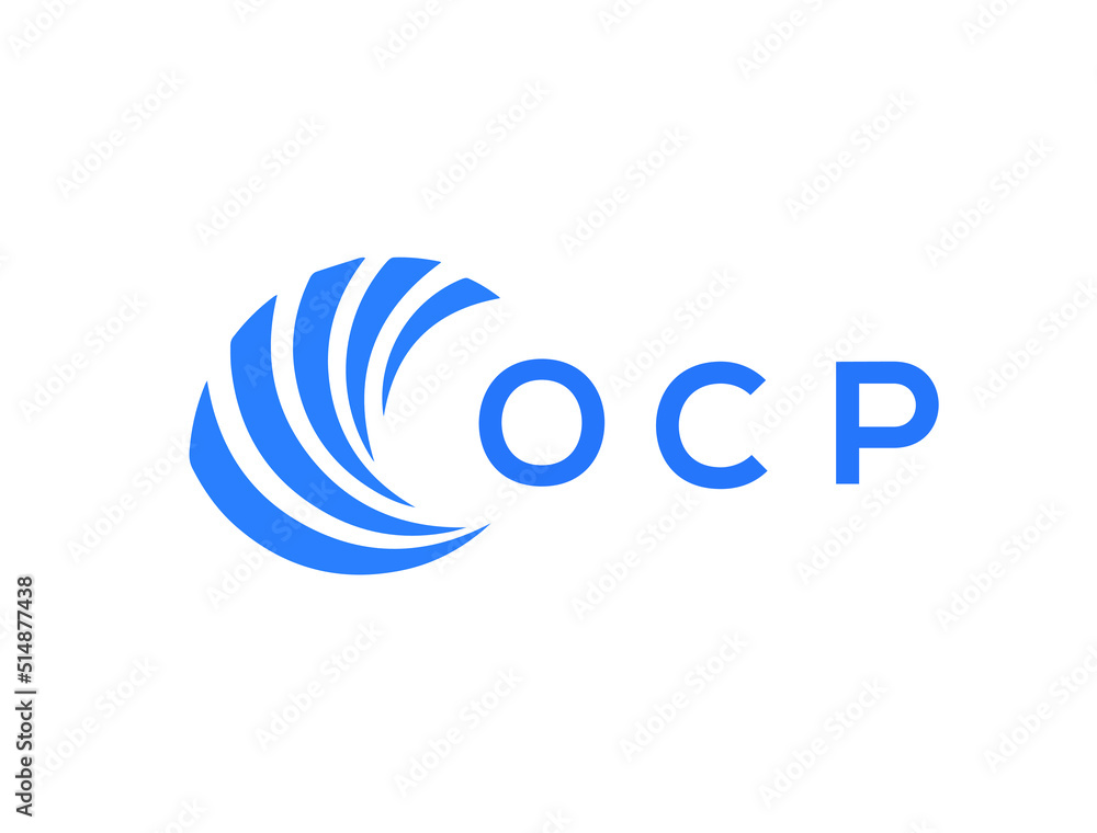 OCP Flat accounting logo design on white background. OCP creative ...