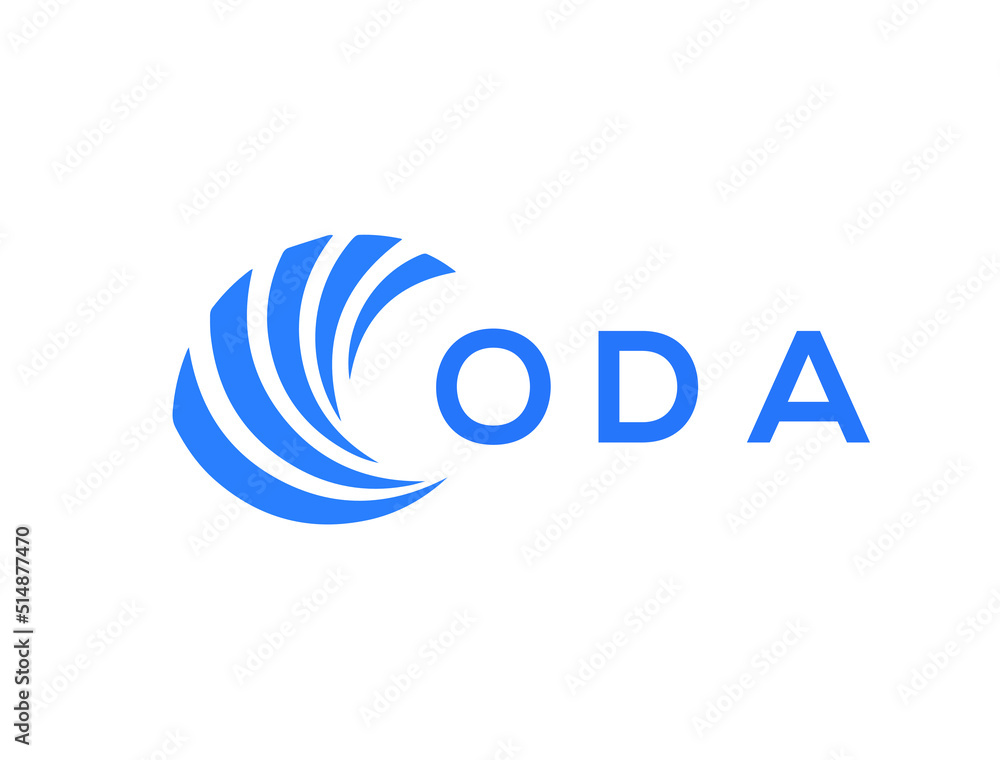 ODA Flat accounting logo design on white background. ODA creative ...