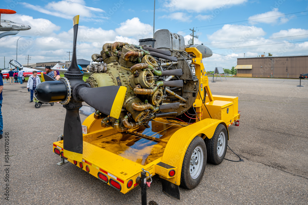 Nanton, Alberta - July 2, 2022: Bristol Hercules XVI engine at the ...