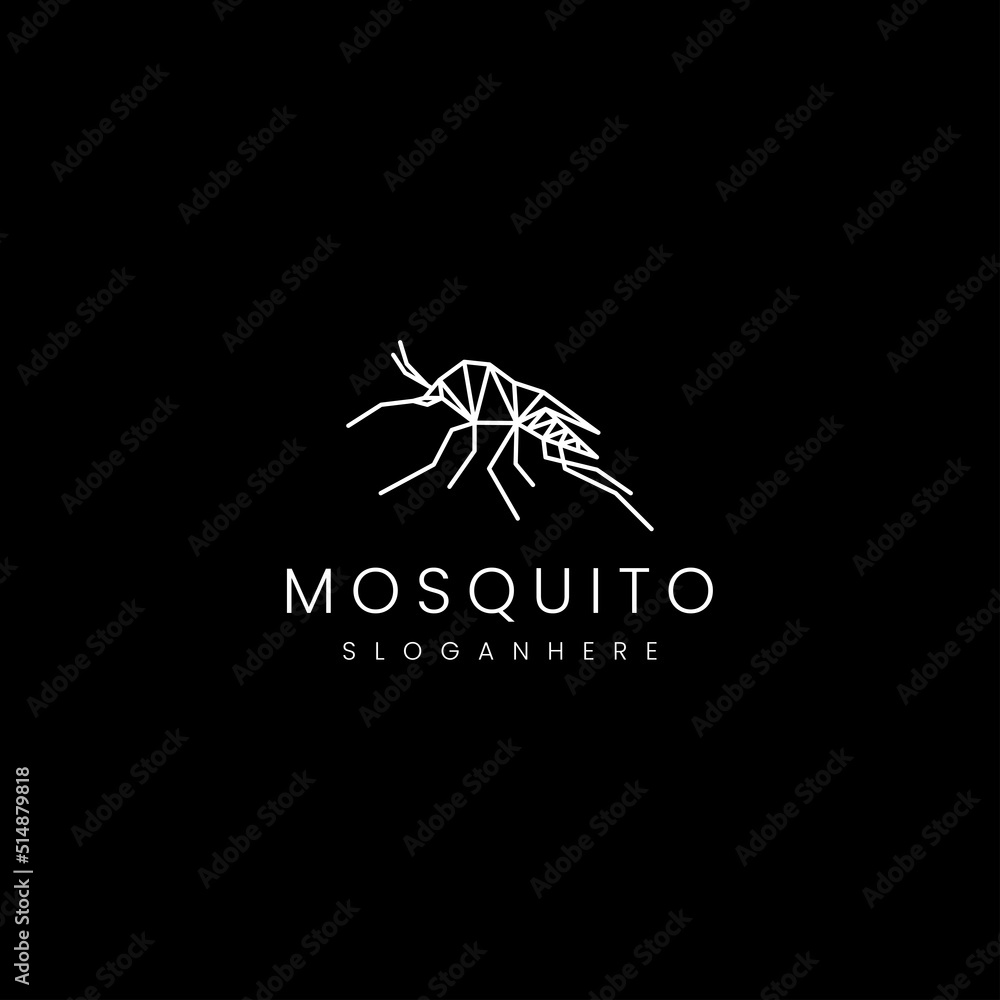 Mosquito logo design icon template Stock Vector | Adobe Stock